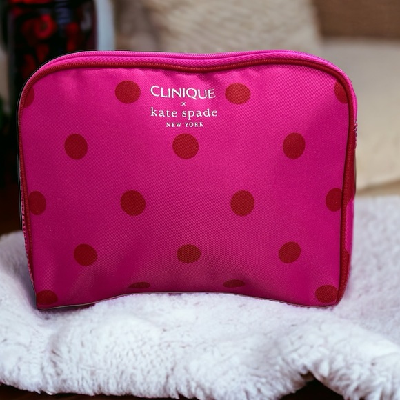 kate spade | Bags | Nwot Clinique Kate Spade Ny Polka Dot Cosmetic ...